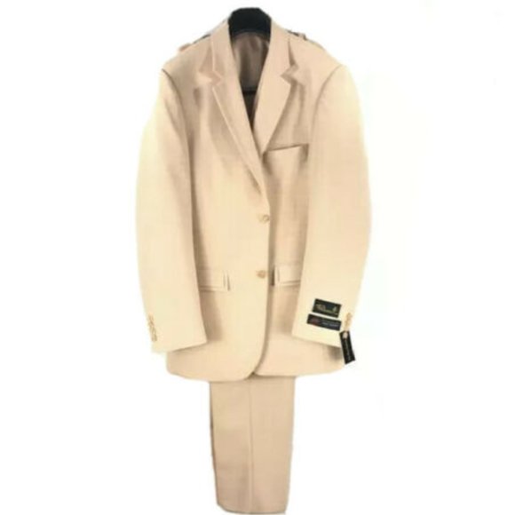 Falcone | Suits & Blazers | Falcone Mens Peach Suit 3 Piece Plaid ...